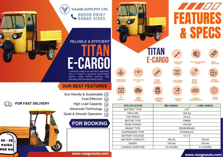 Best Electric Loading Vehicle | Titan E-Cargo by Vaagn Auto